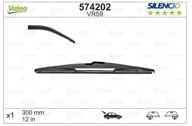 VALEO Silencio ΜΑΚΤΡΟ ΥΑΛΟΚΑΘΑΡΙΣΤΗΡΑ ΠΙΣΩ - CAR PRO THESS
